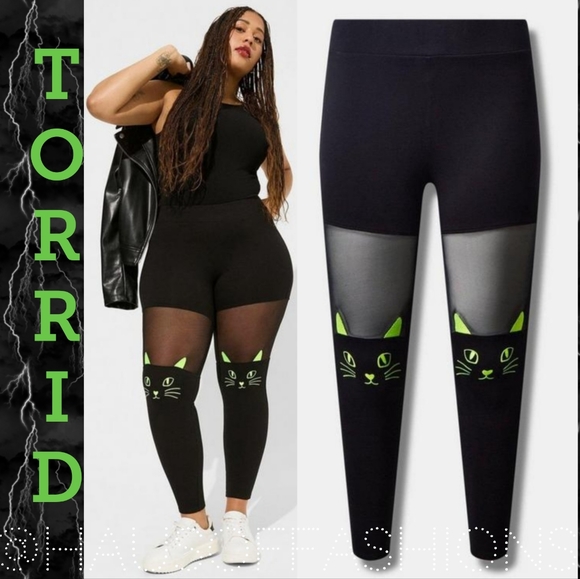 torrid | Pants & Jumpsuits | Torrid Cat Neon Full Length Thread ...